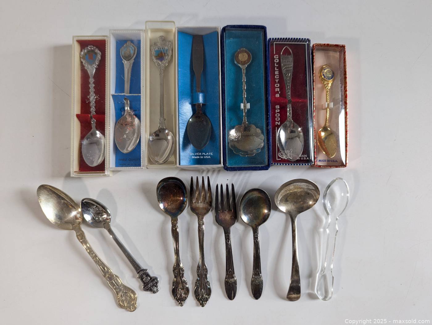 Lot of 15 - Vintage Collector Miniature Spoons & 2 Forks | Folcroft ...