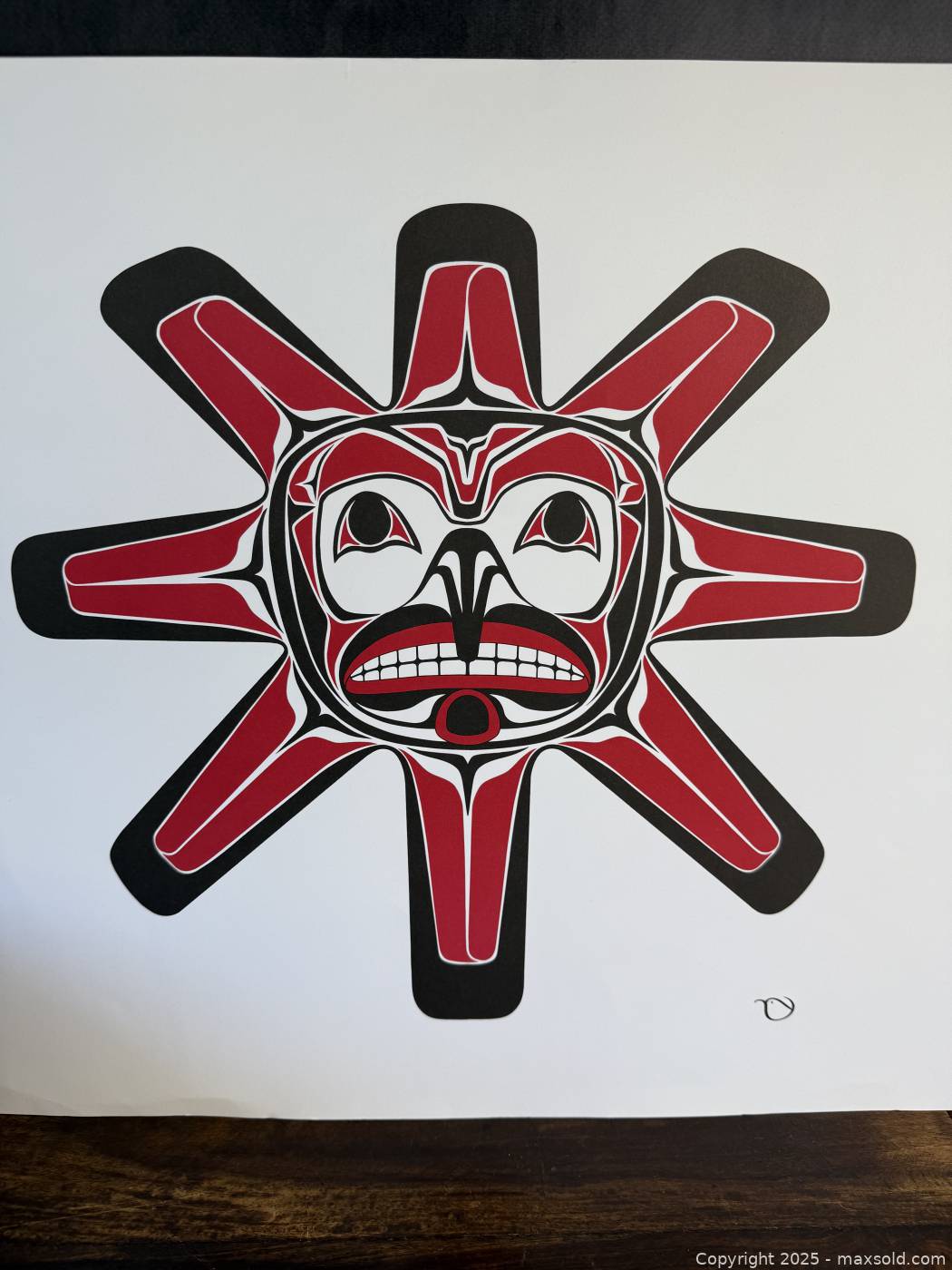 First Nations Northwest Coast Indigenous "Sun" Mask Print | Victoria ...