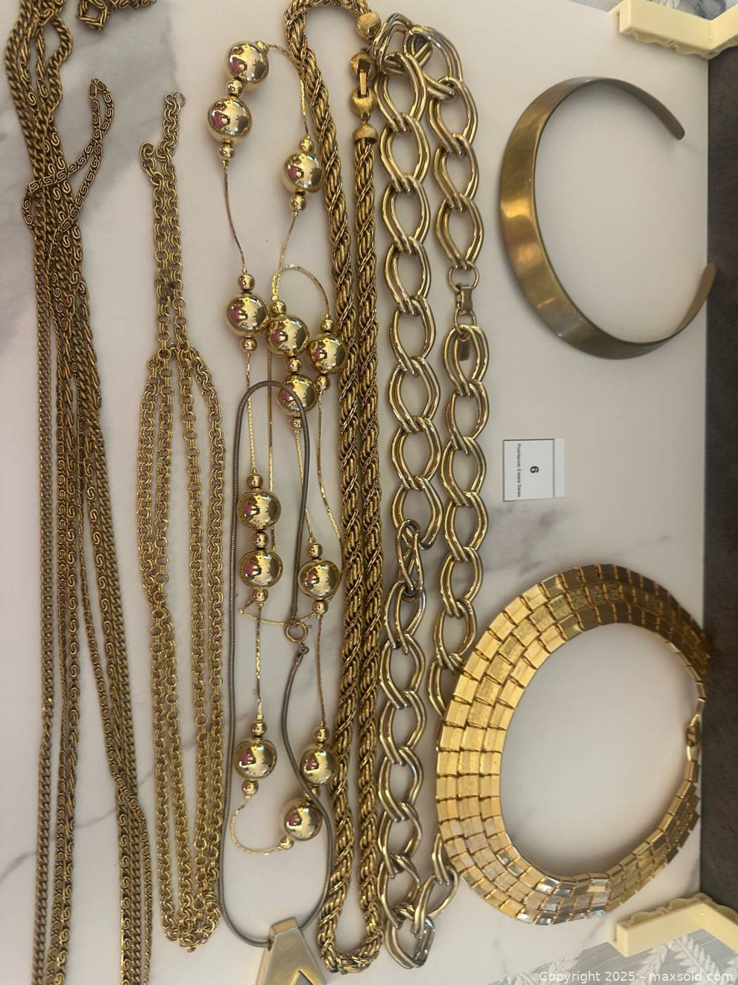 Lot of Vintage and Statement Costume Necklaces – Gold Tone, Mixed ...
