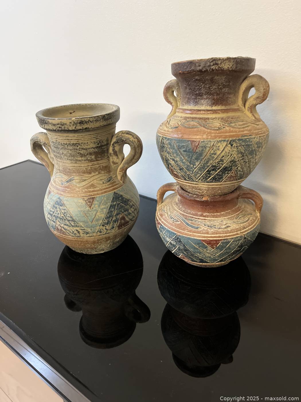 Multicolor Pottery Vases with Geometric Patterns | Greater Sudbury ...