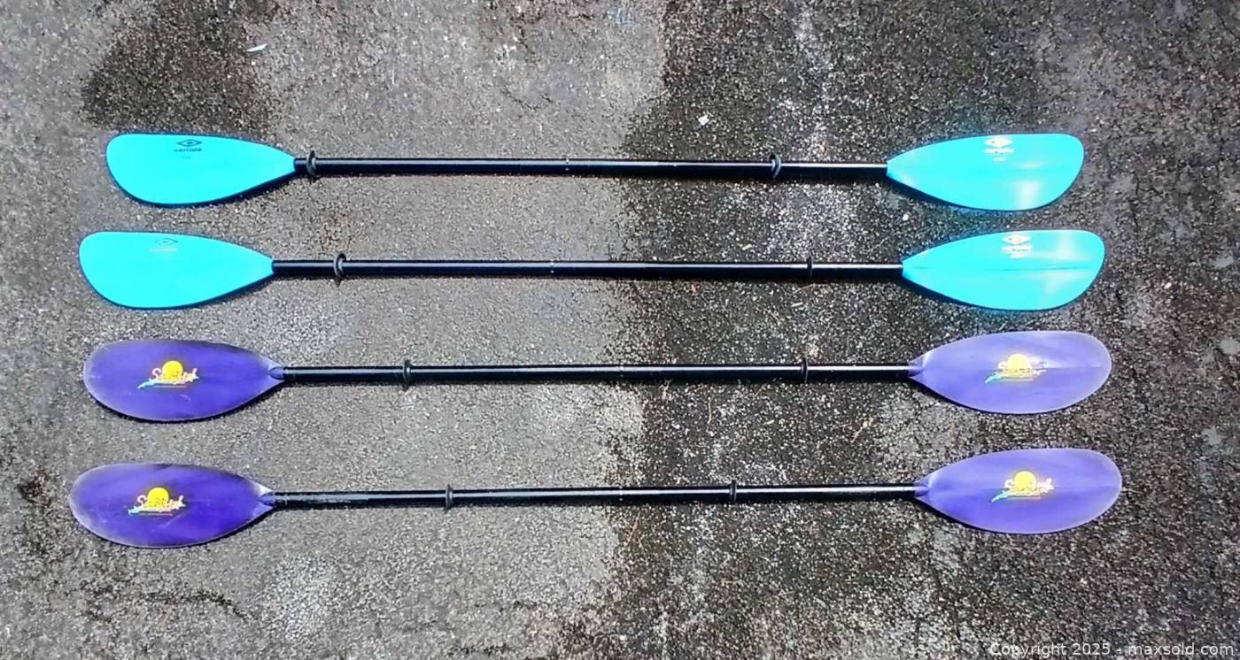 2 Pairs of Blue Kayak Paddles | Branchville (New Jersey, USA) SELLER ...