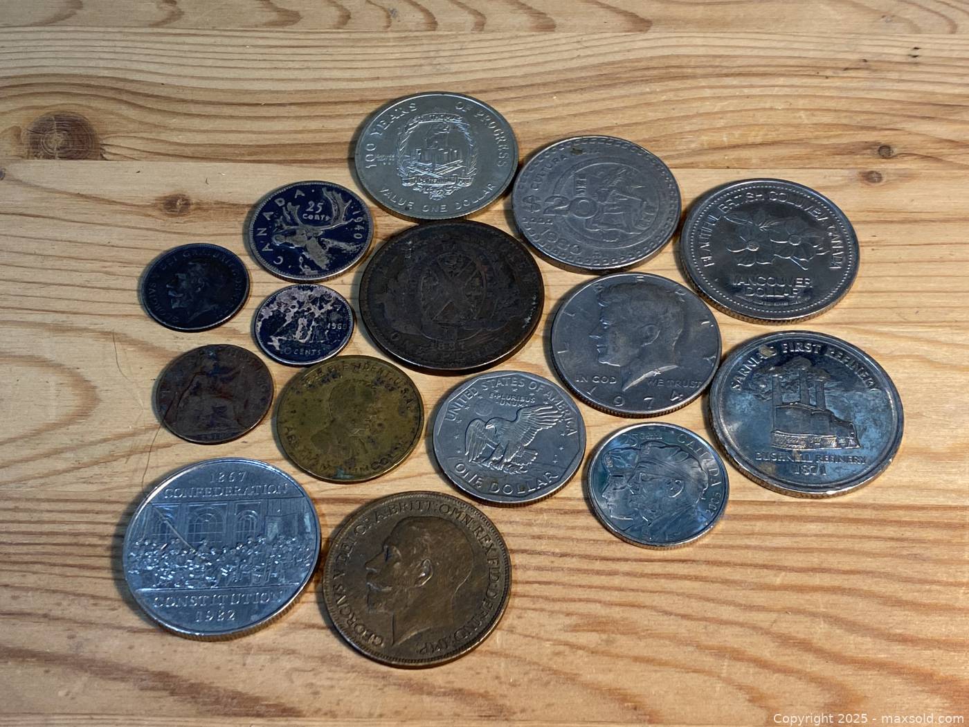 Mixed Lot of Vintage & Commemorative Coins – Canada, U.S., and ...