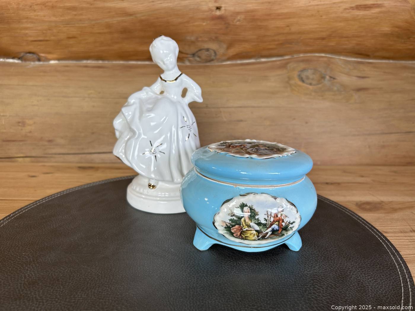Vintage Ceramic Collectibles – White Lady Figurine & Blue Wedgwood ...