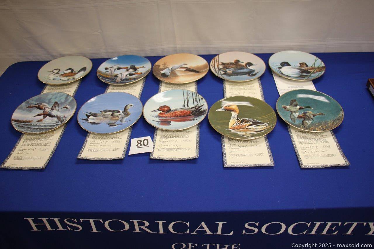 10 Federal Duck Stamp Plates and 6 Norman Rockwell Plates ...