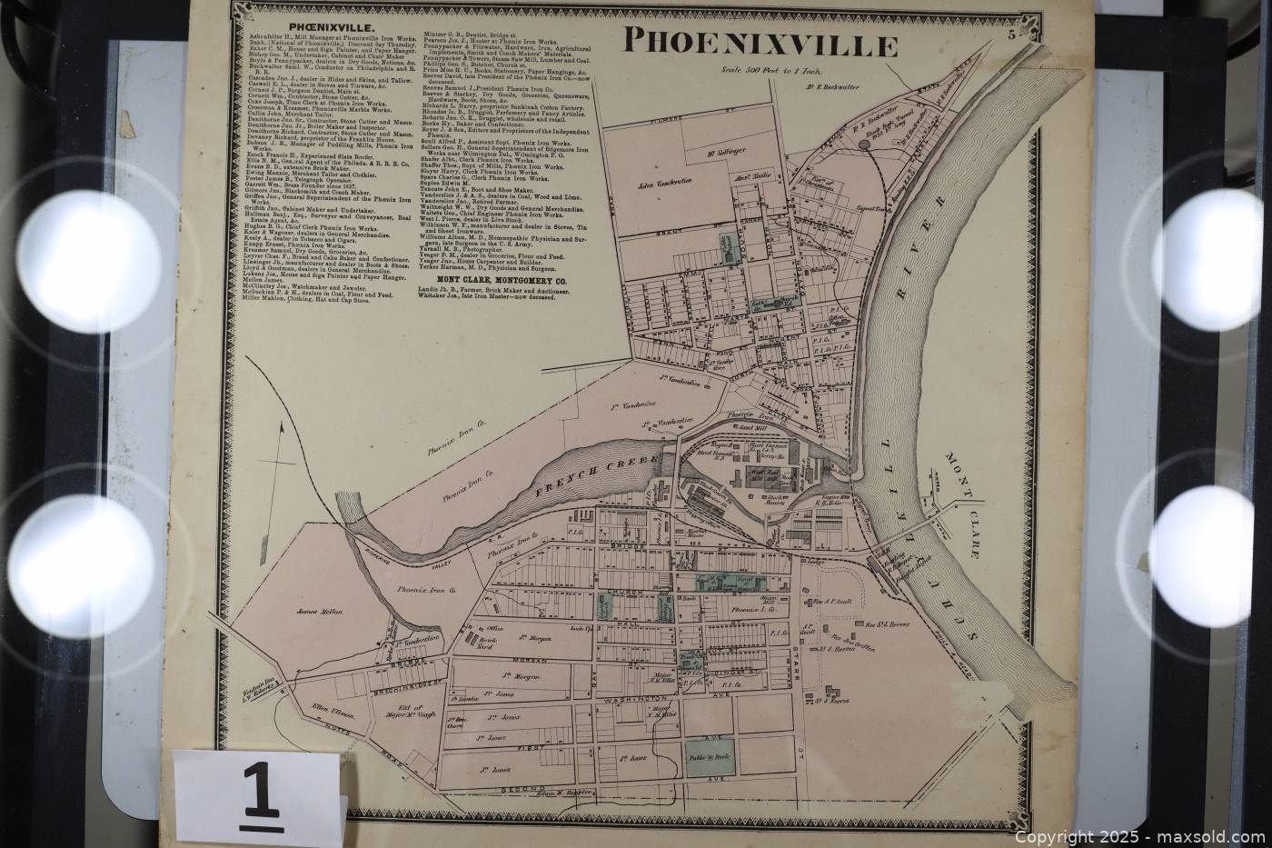Antique Original 1874 Map of Phoenixville, PA | Phoenixville ...