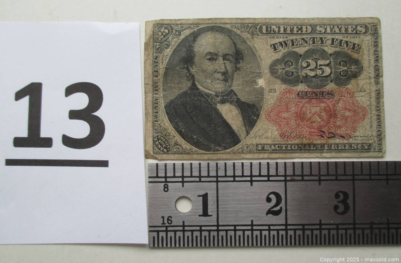 U.S. Shinplaster Paper Money for 25 Cents First Issued in 1874 ...
