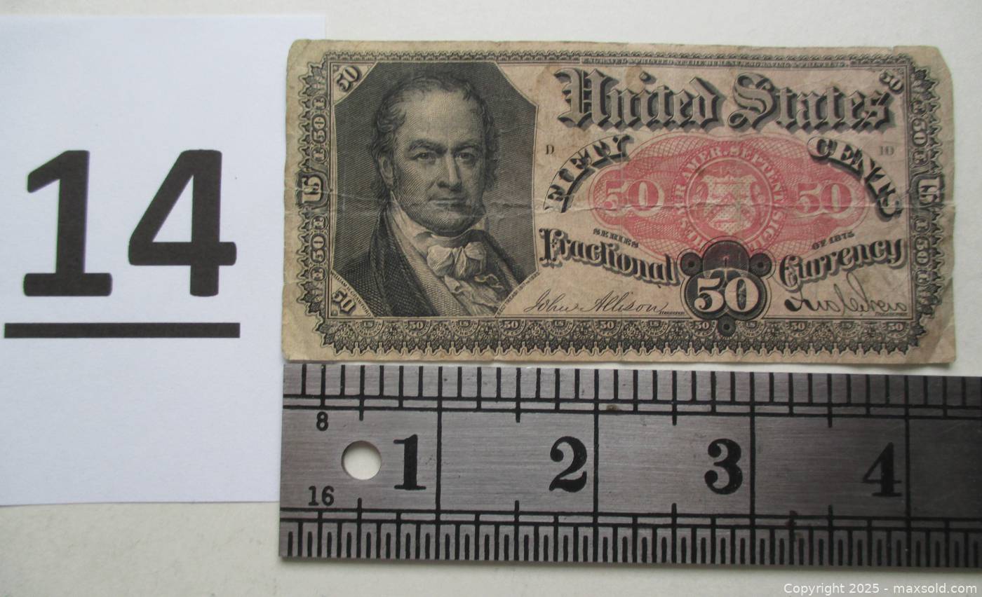 U.S. Shinplaster Paper Money for 50 Cents First Issued in 1875 ...