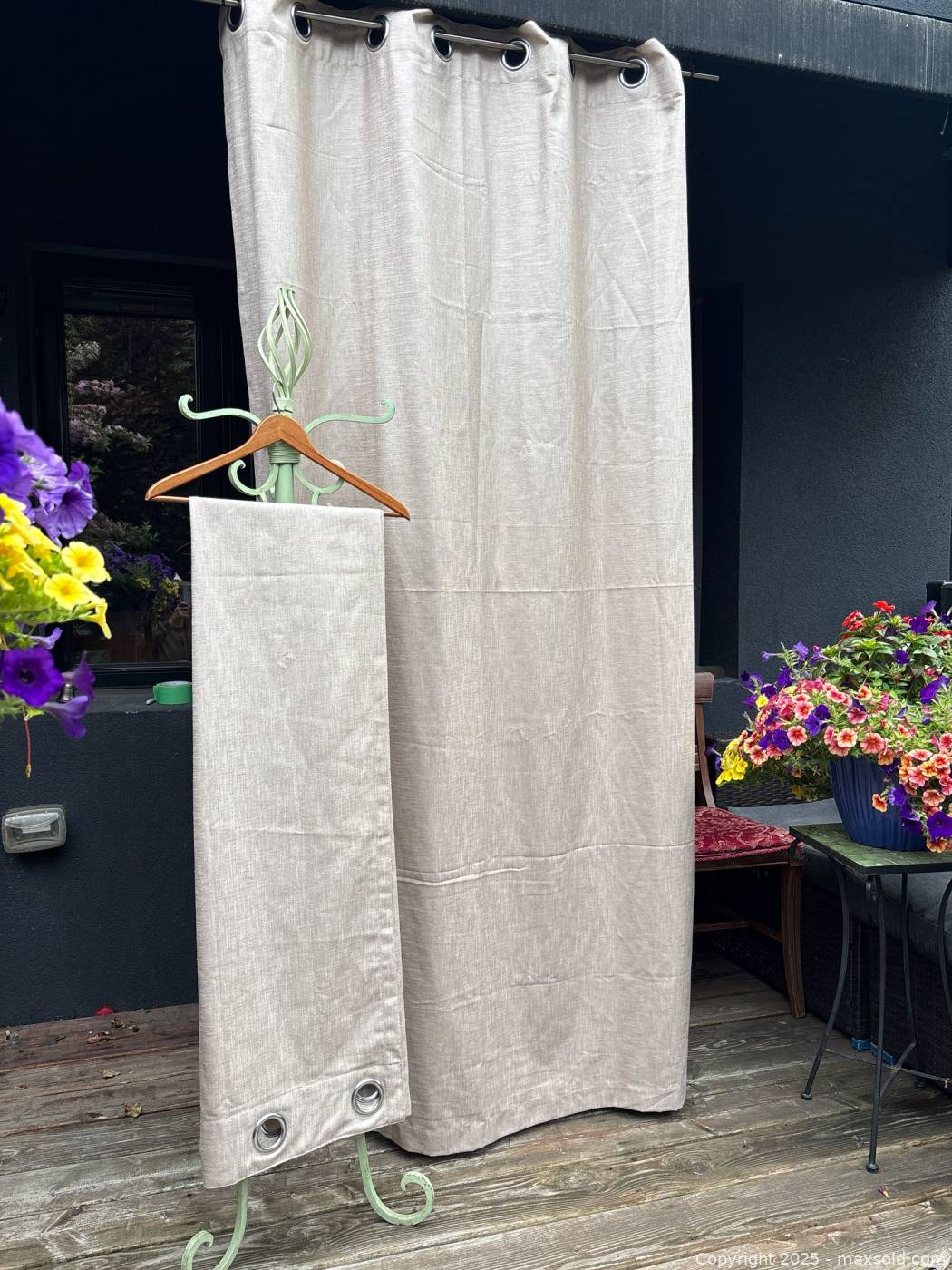 Beige/Taupe Textured Weave Drapes, Polyester Blend, 4 Panels | Toronto ...