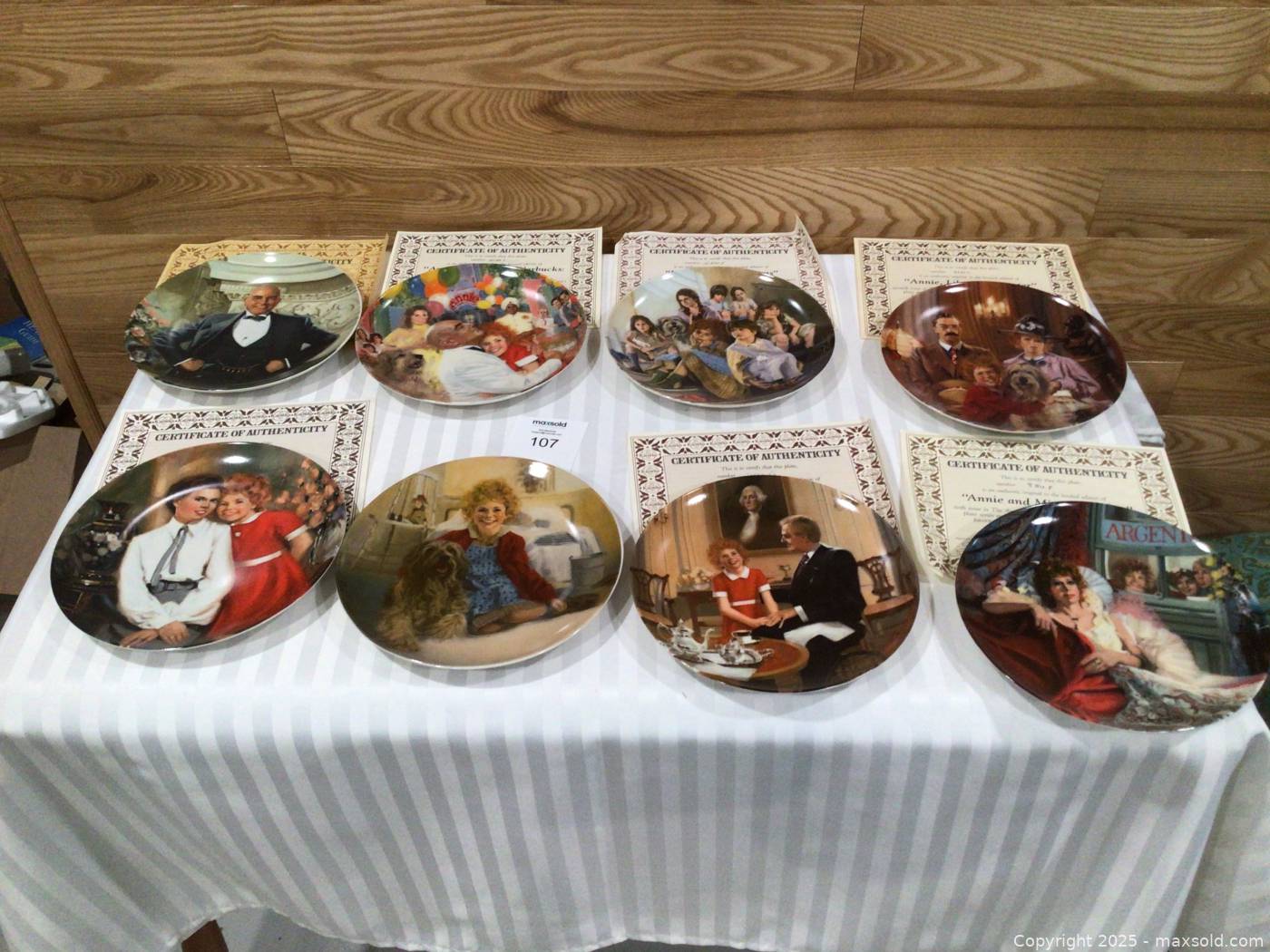 Edwin M. Knowles Annie Collector Plates Set of 8 with COAs | Prince ...