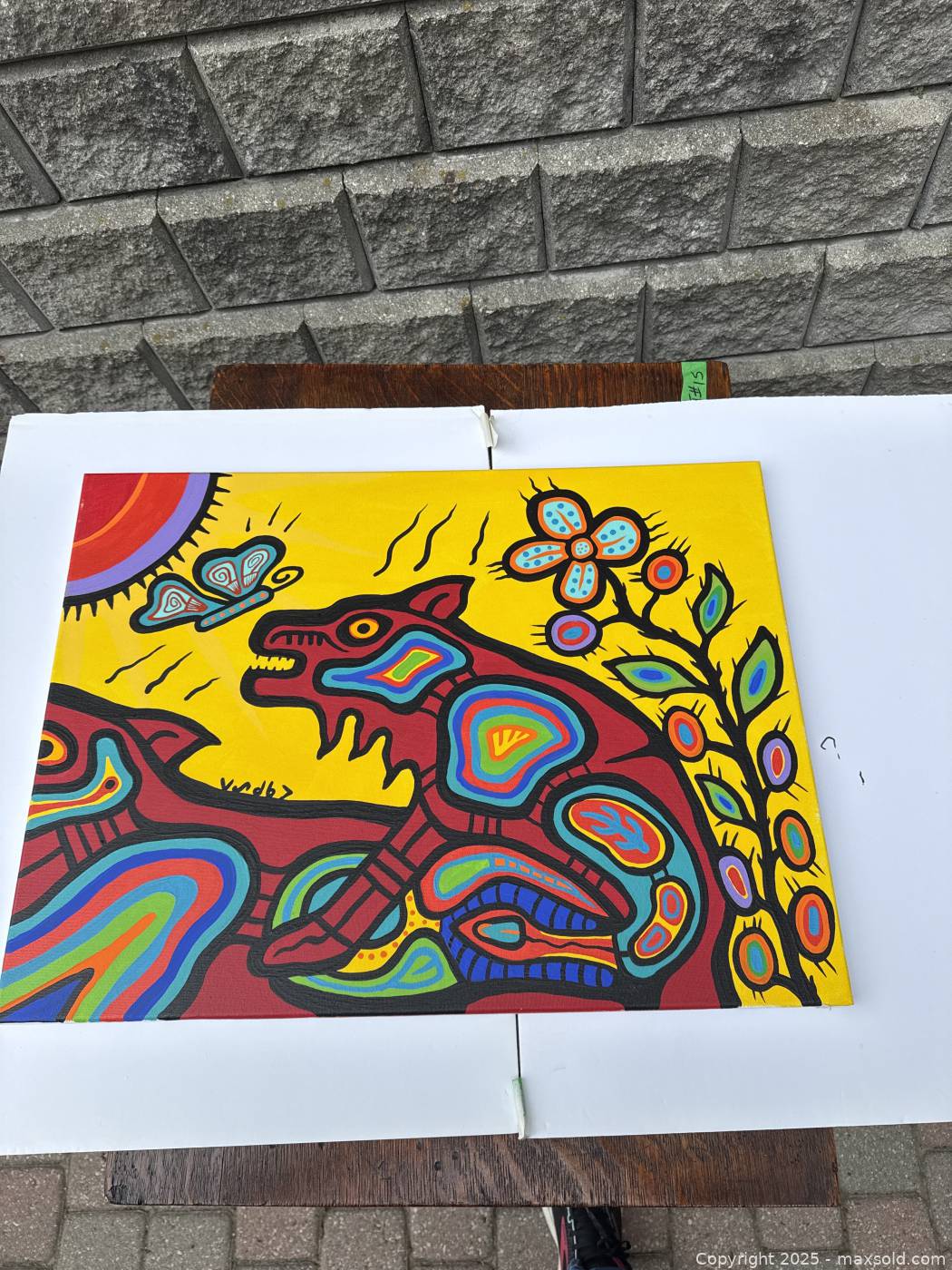 “Matching Wolves” Original 2023 Painting by Rufus Moonias Quisses – Oji ...