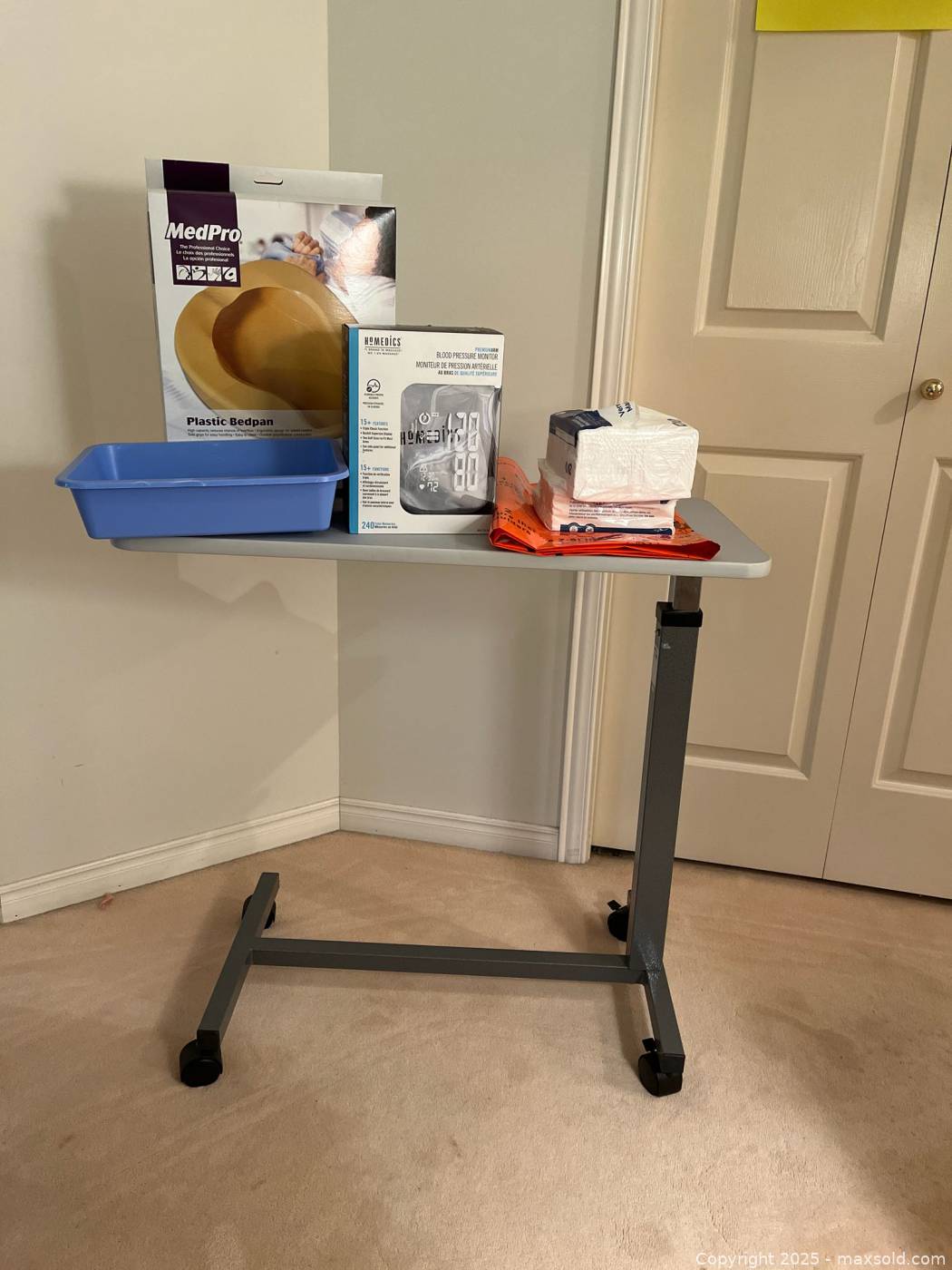 Medical Items - Adjustable Invacare Tray, Plastic bed pan, Homedics ...