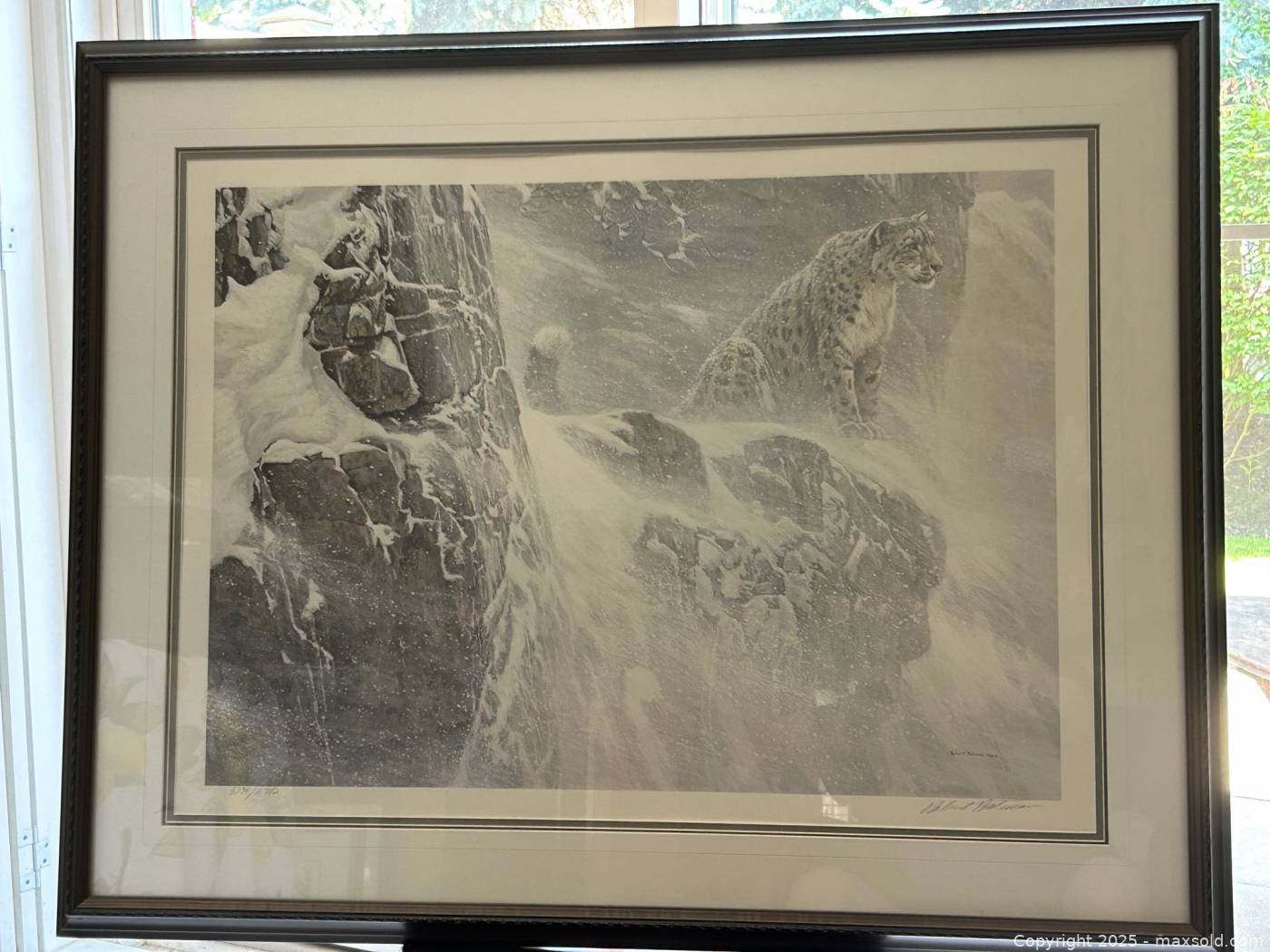 Robert Bateman High Kingdom Snow Leopared limited edition lithograph ...