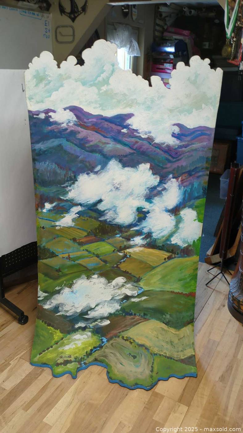 Freestanding Oil Painting by Ann Rosemary Conway entitled " With Height ...