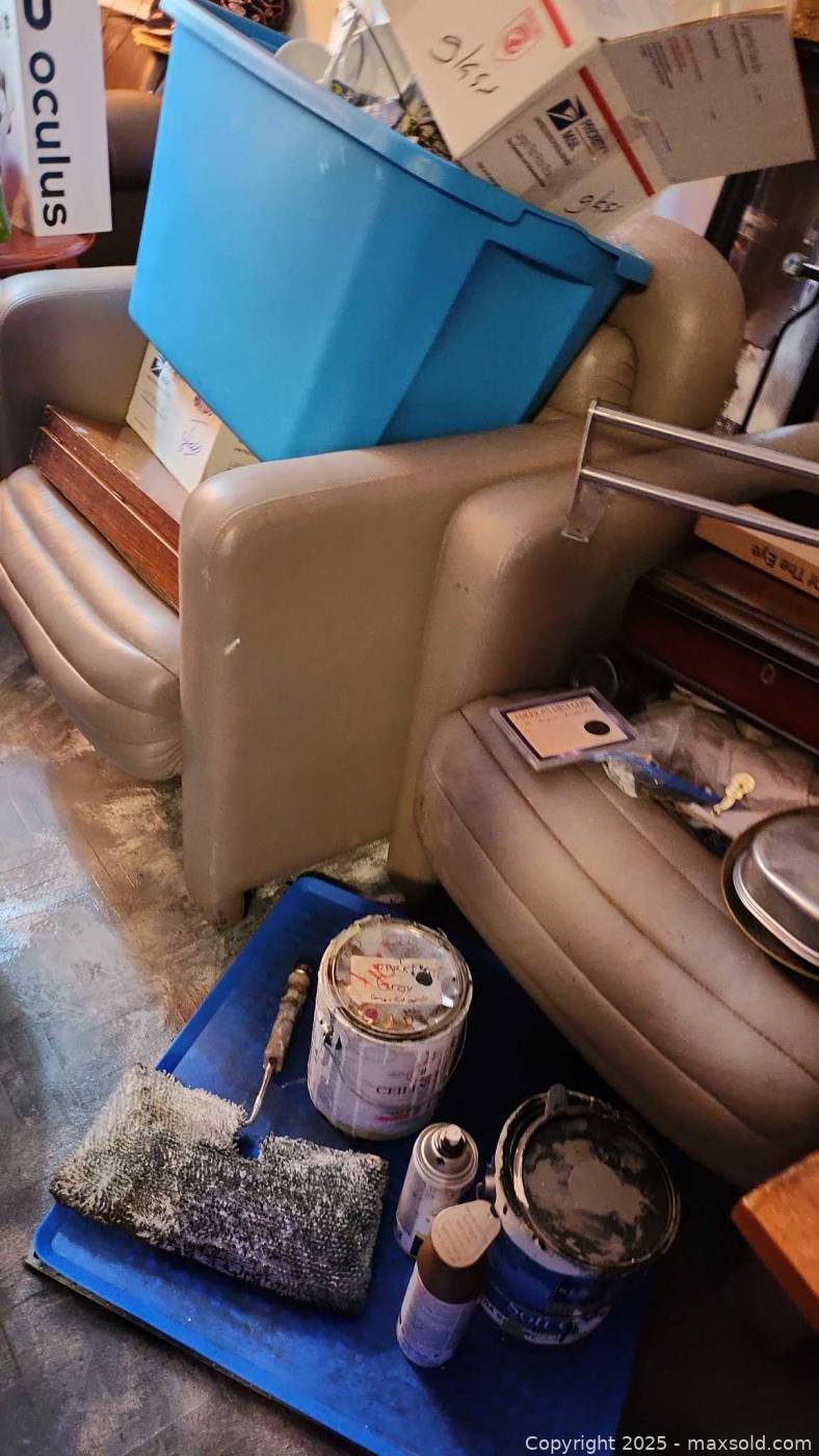 2 edward axel roffman leather chairs | Washington Square West ...