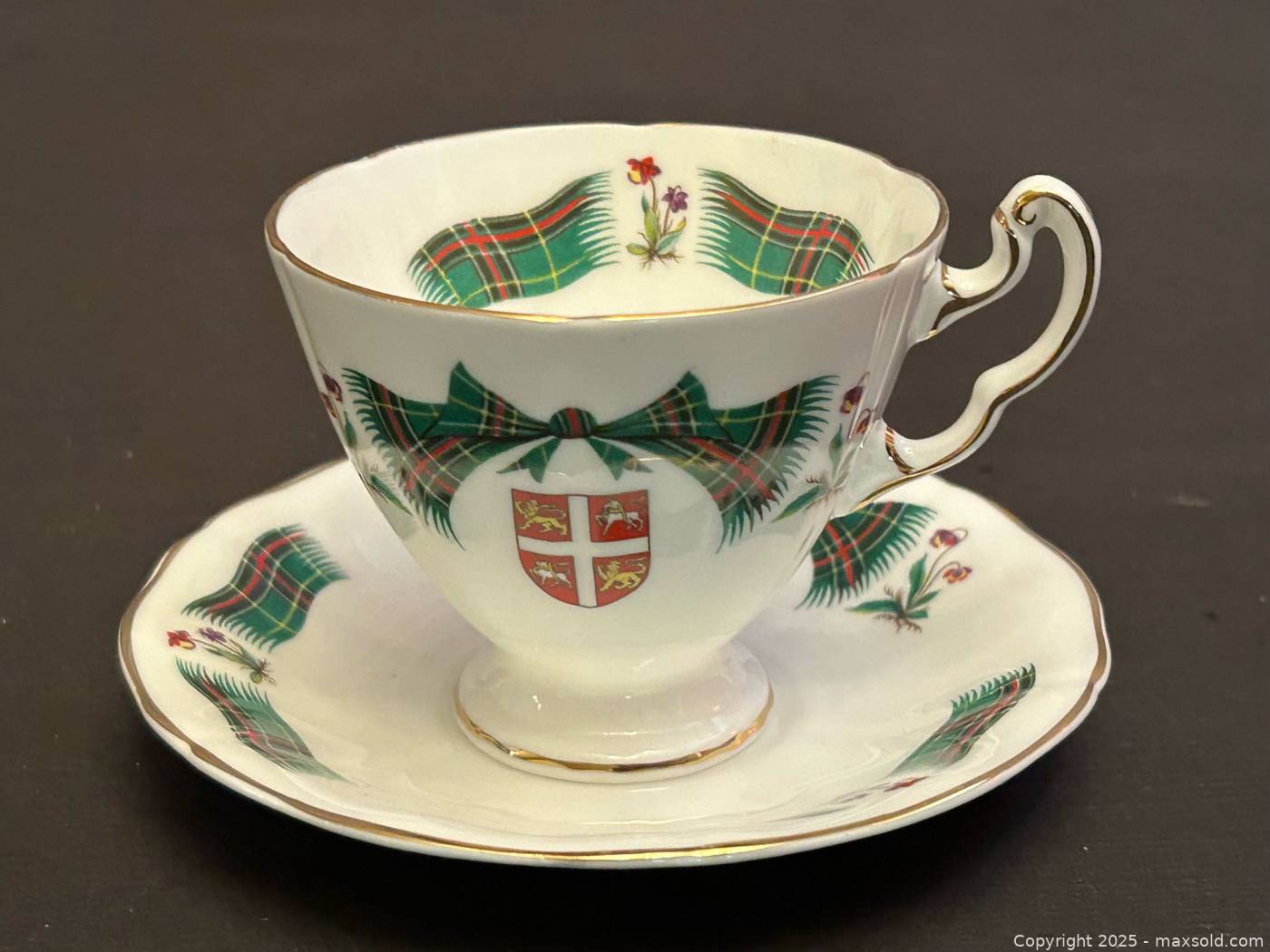 Royal Adderley Newfoundland Tartan Teacup and Saucer – Fine Bone China ...