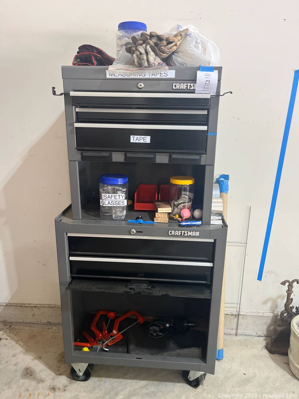 Craftsman Rolling tool cart including lots of work tools | New Garden ...