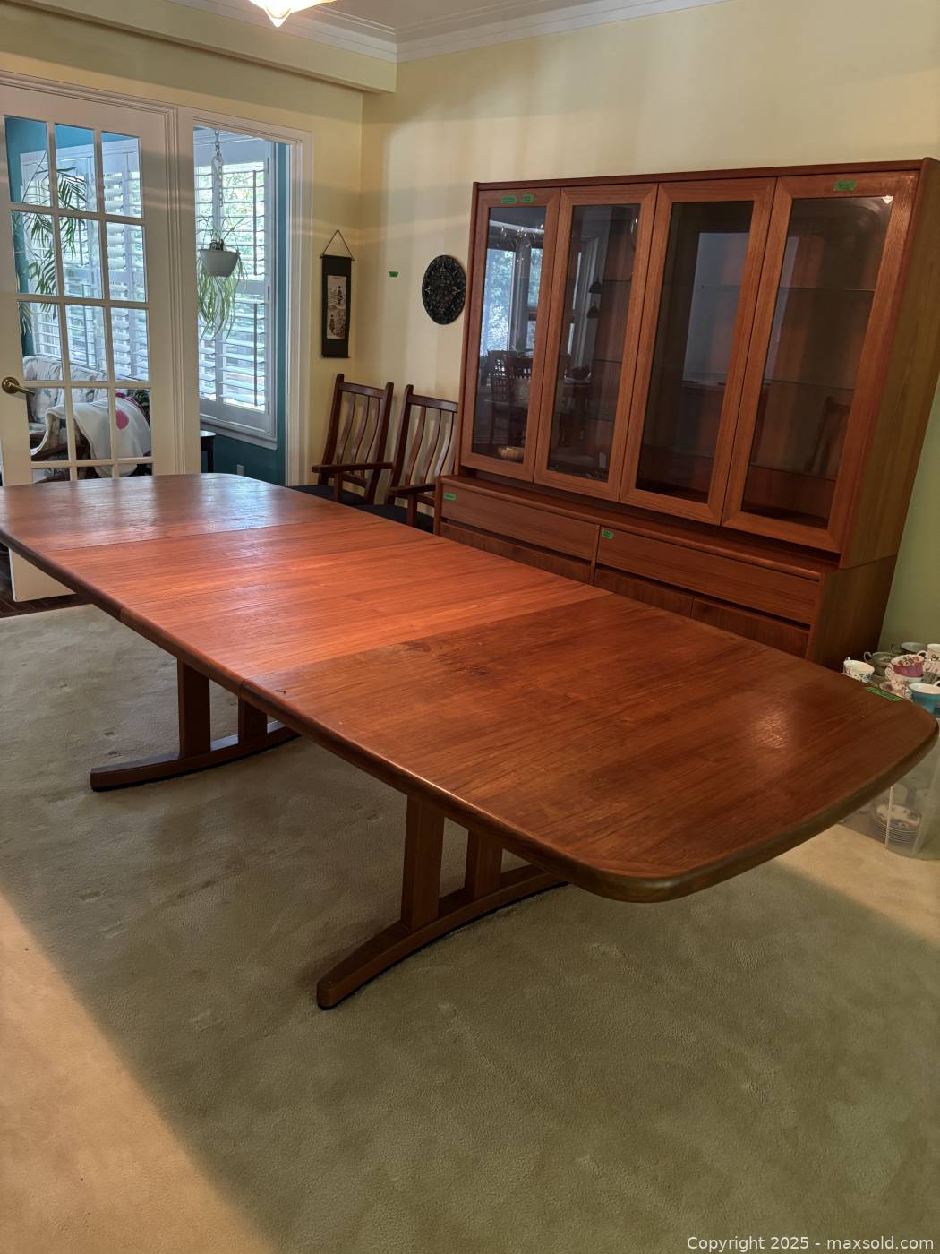 Teak Rectangular Dining Table with Dual Pedestal T-Base | Toronto (Ontario, Canada) SELLER ...