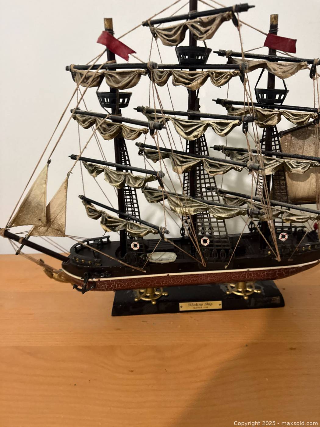 Model Tall Ship, Plastic & Wood, Approx. 17"w x 15"h, On Base | Toronto ...